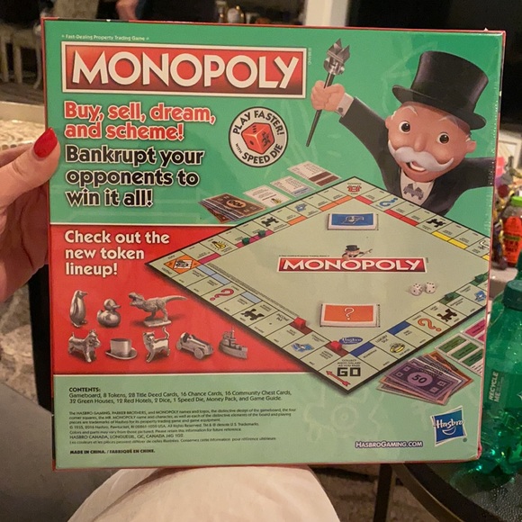 Hasbro | Games | Monopoly Speed Die Edition Board | Poshmark